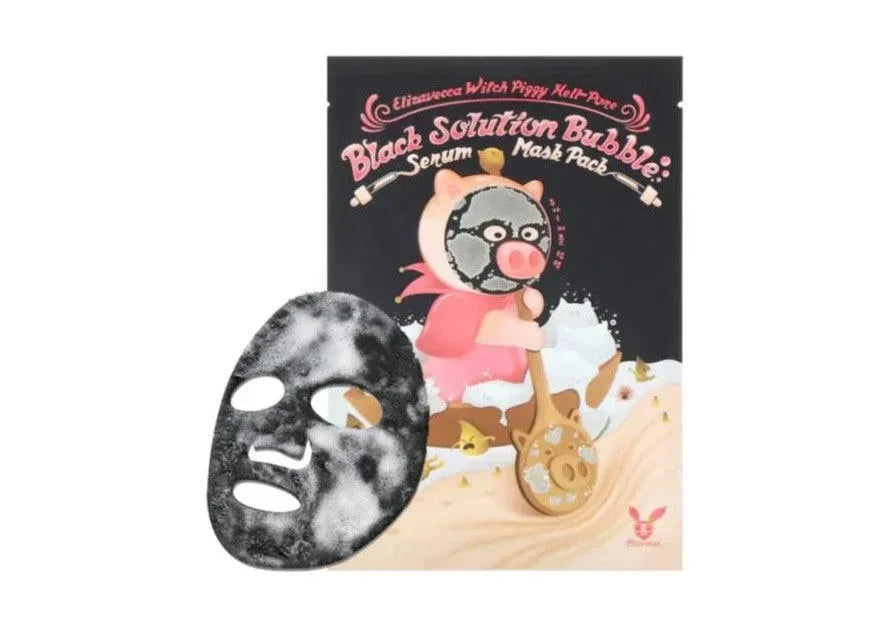 ELIZAVECCA | Witch Piggy Hell Pore Black Solution Bubble Serum Mask ...